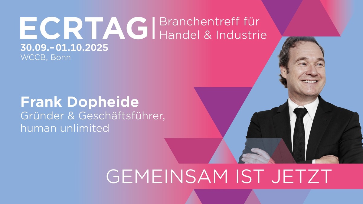 Save the Date: ECR Tag 2025 am 30. September und 01. Oktober | Presseportal